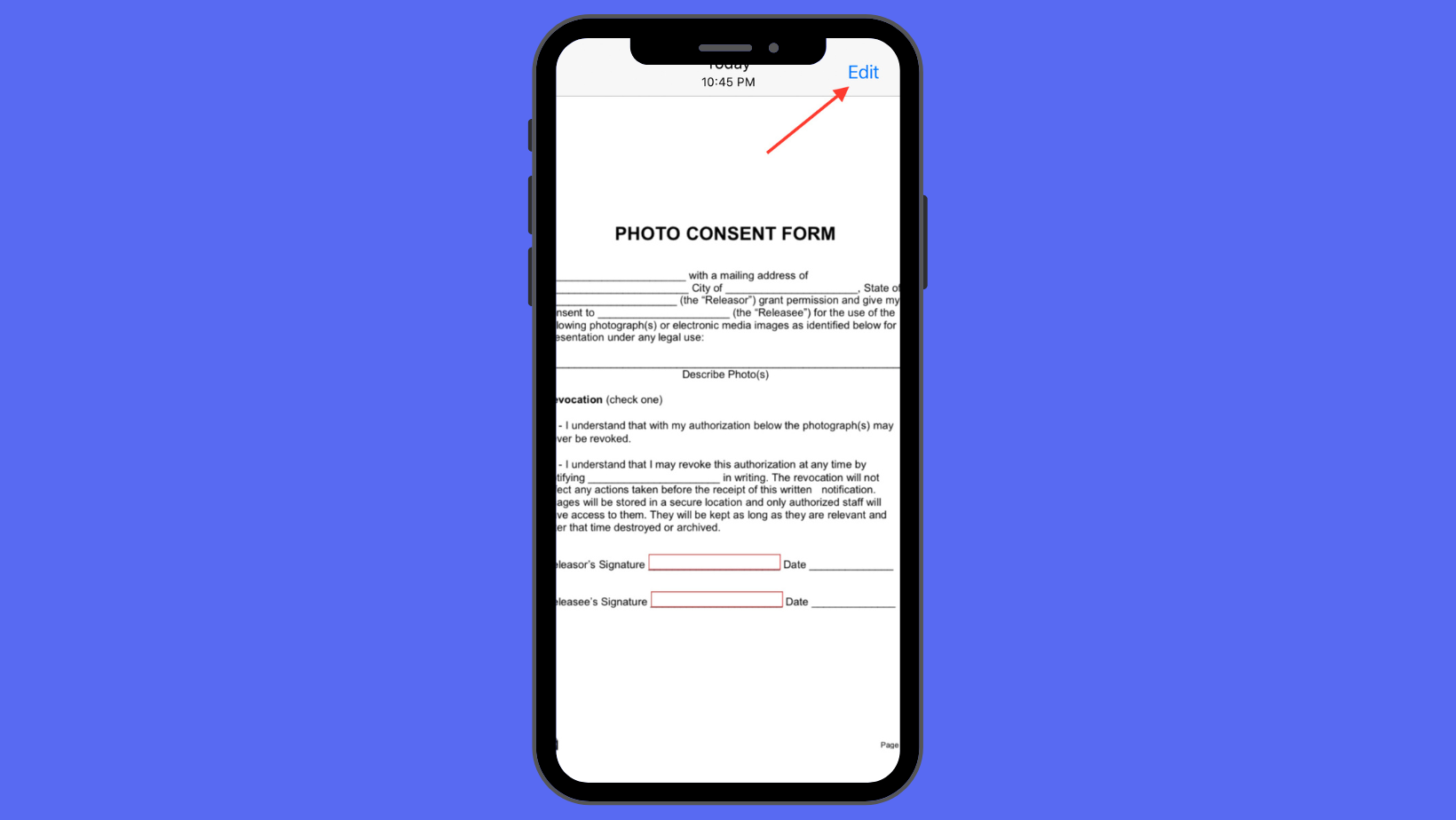 How to sign a document on iPhone