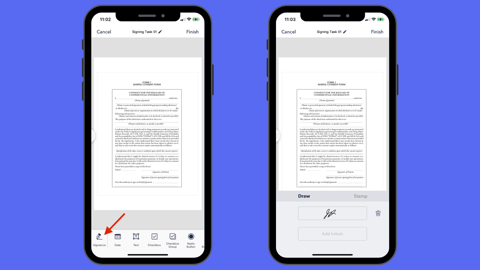 How to sign a document on iPhone